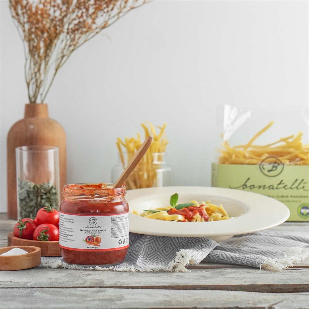 Vegan Pazaryeri. Vegan Bonatelli Napoletana Sauce (Napolitana Sosu) 360g